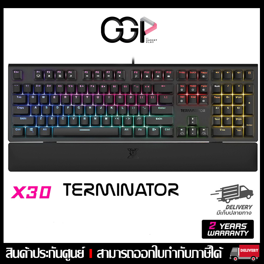🔥คีย์บอร์ดเกมมิ่ง🔥Nubwo X30 Terminator RGB mechanical keyboard ดีไซด์ ...
