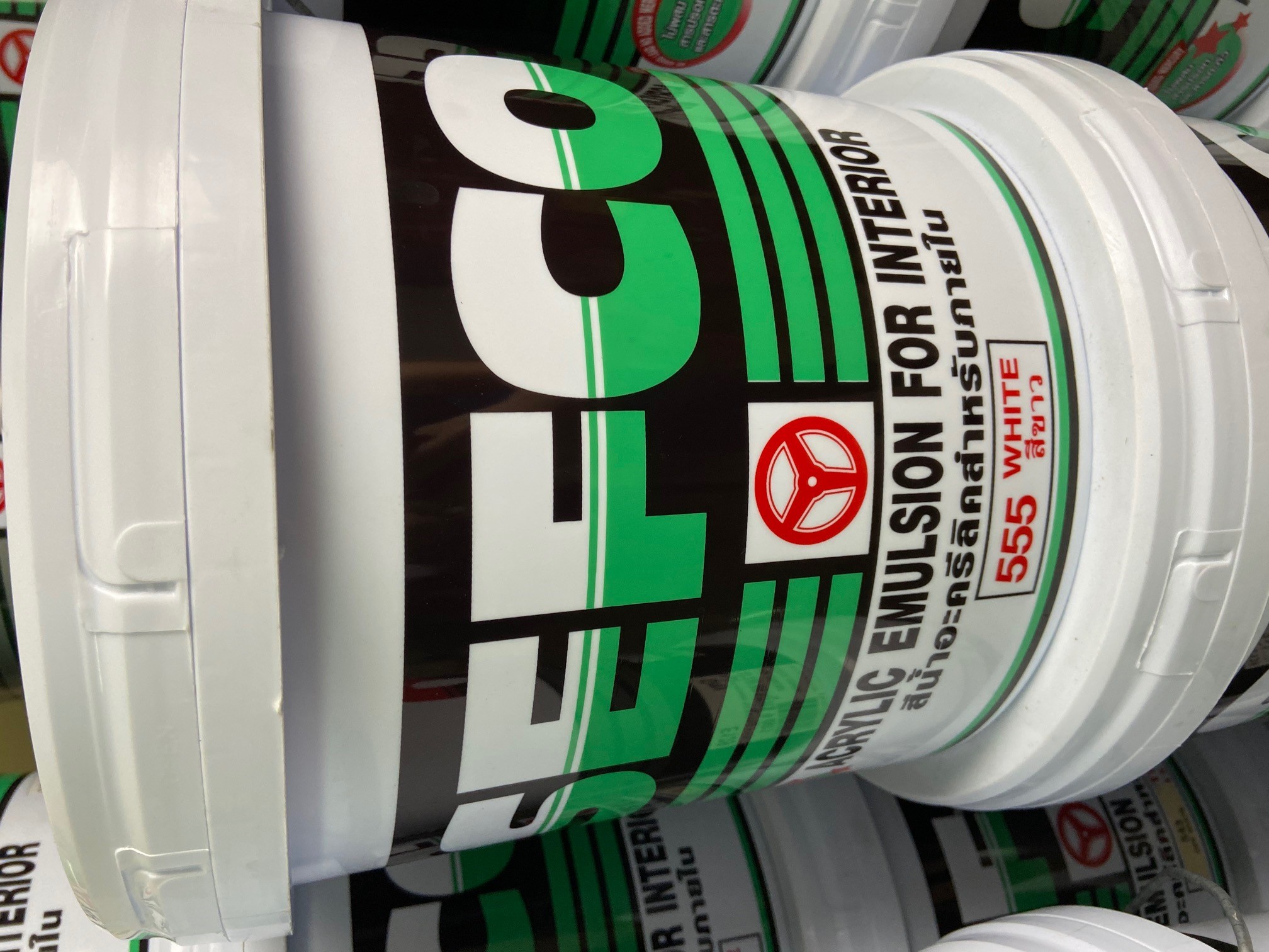 No.555 สีขาว 9 ลิตร ถังกลาง สีน้ำทาบ้านภายใน สีทาบ้าน SEFCO ผลิตใหม่ๆทุกๆถัง ส่งด่วน KERRY - Zo8 ...