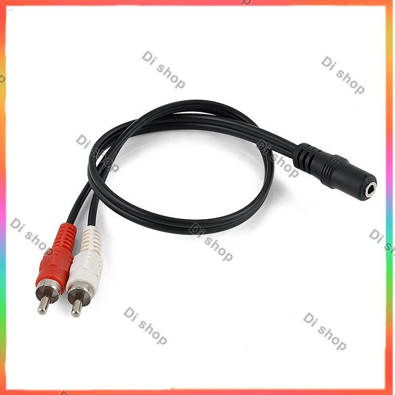 3.5Mm Stereo Audio Female Jack To 2 Rca Male Socket To Headphone Cable ...