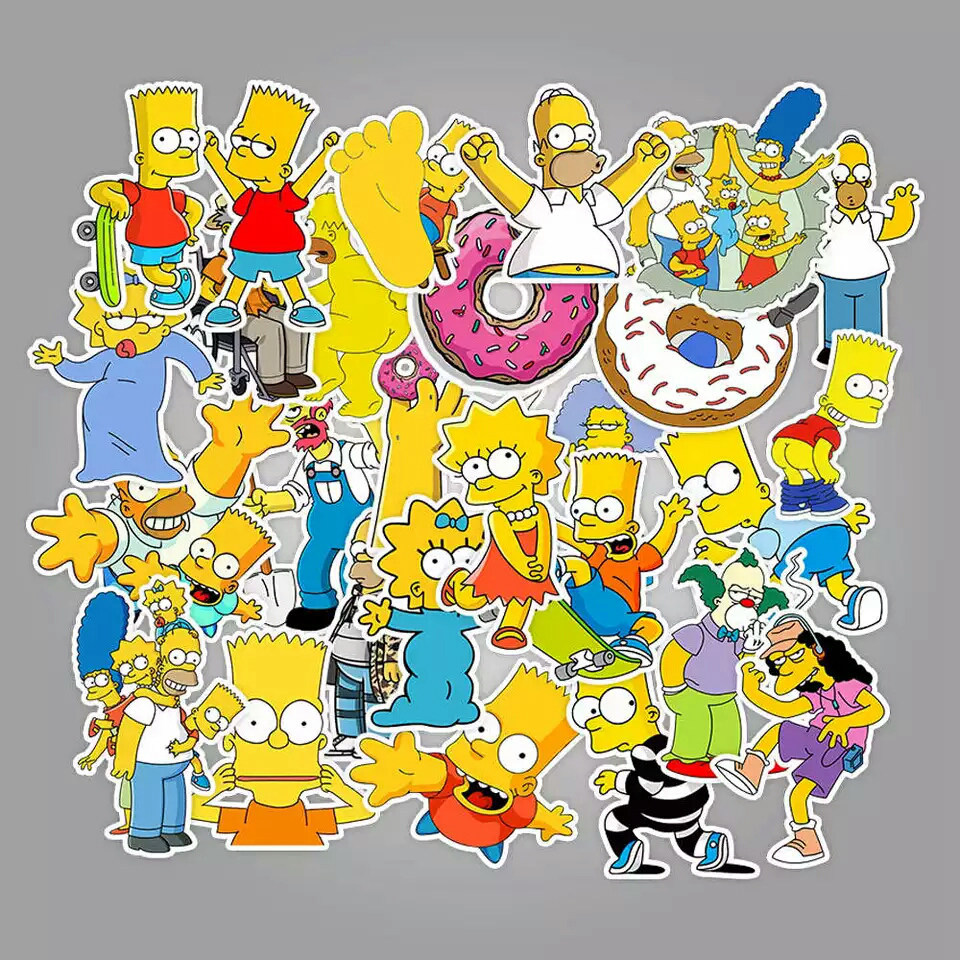 มีเก็บเงินปลายทาง [COD] พร้อมส่งThe Simpsons 50 แผ่น พีวีซี กันน้ำ ...