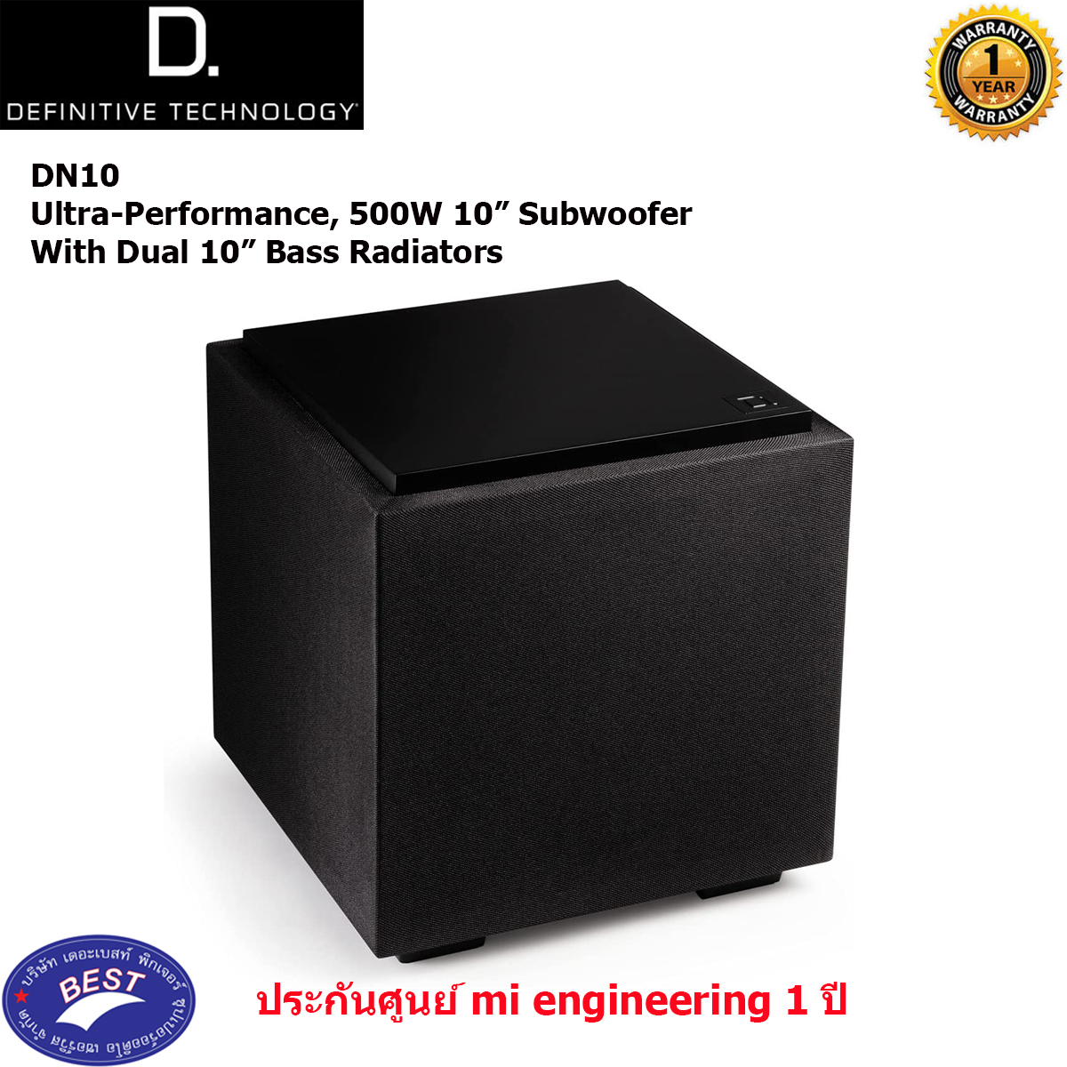 Definitive Technology Descend DN10 Ultra-Performance, 500W 10 ...