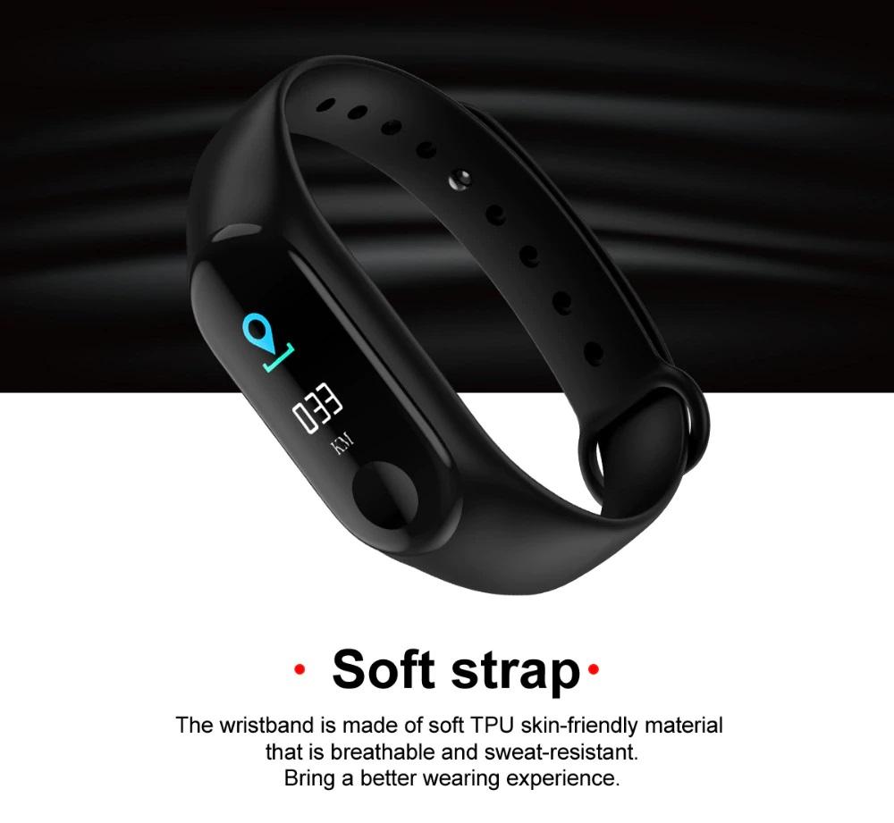 M3 SMART BAND กำไลอัจฉริยะเพื่อการออกกำลังกาย วัดความดันโลหิต เครื่อง ...