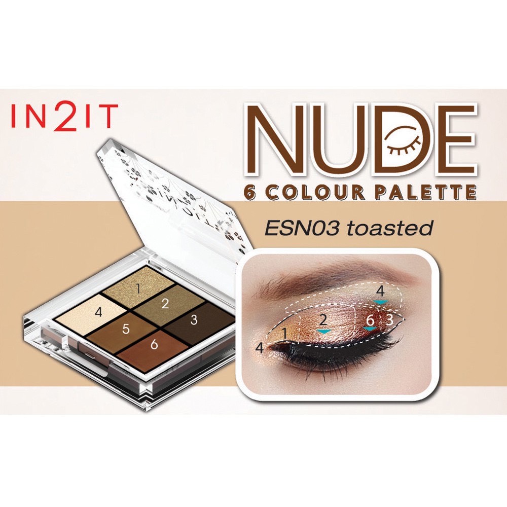 IN2IT Nude 6 Colour Palette เนื้อ shimmer อินทูอิน นู้ด6คัลเลอร์ พาเลท ...