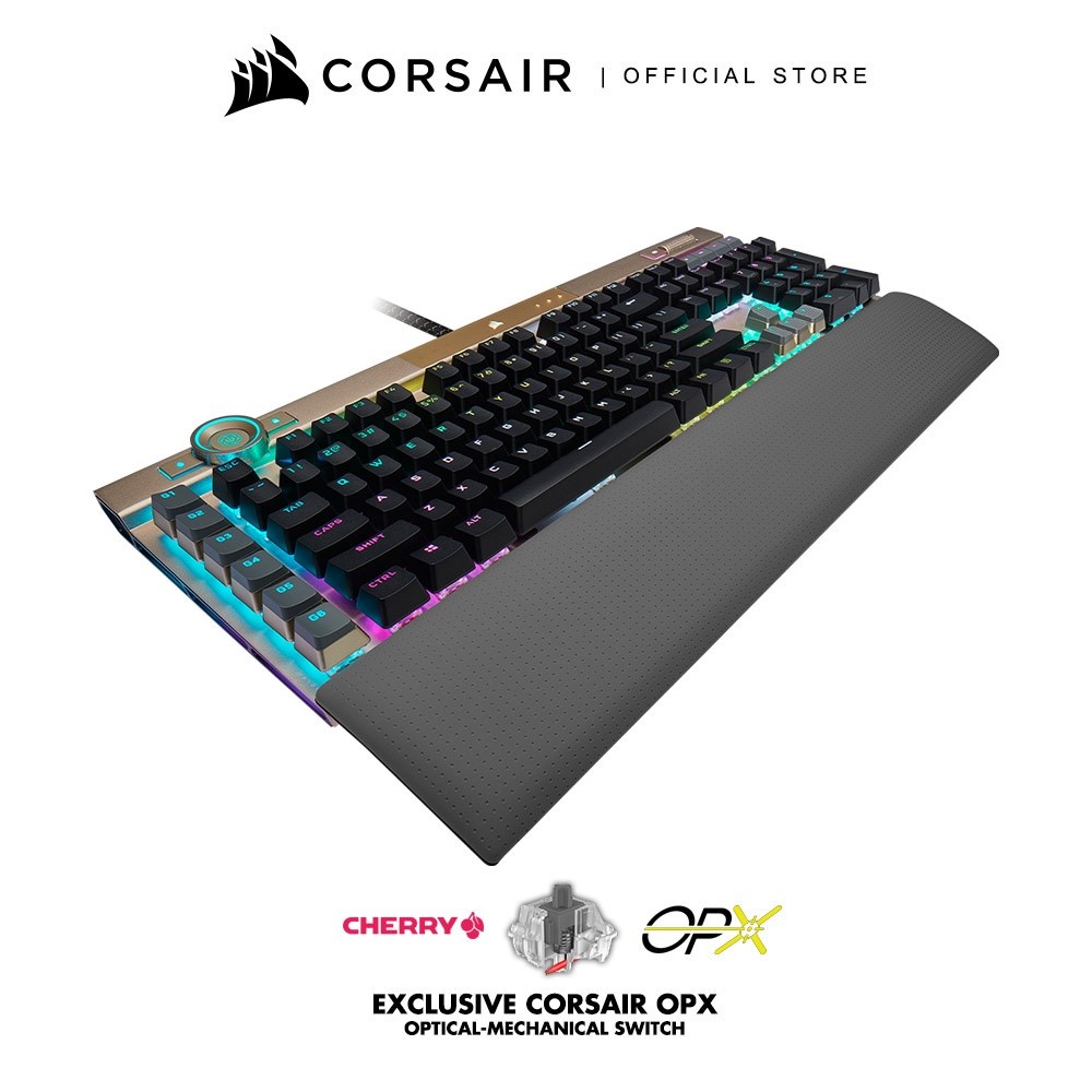 CORSAIR Keyboard K100 RGB Optical-Mechanical Gaming Keyboard - Midnight ...