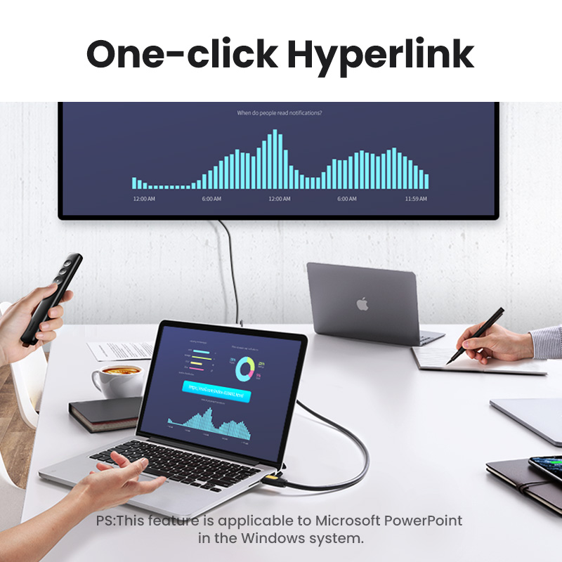 UGREEN Remote Controller Presenter Wireless Pen 2.4Ghz USB Adapter ...