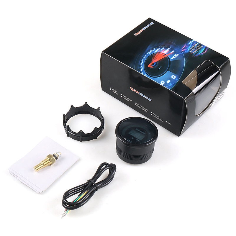 Dyno Racing 2 Inch 52mm Car LED Digital / Analog Oil Temp Temperature ...