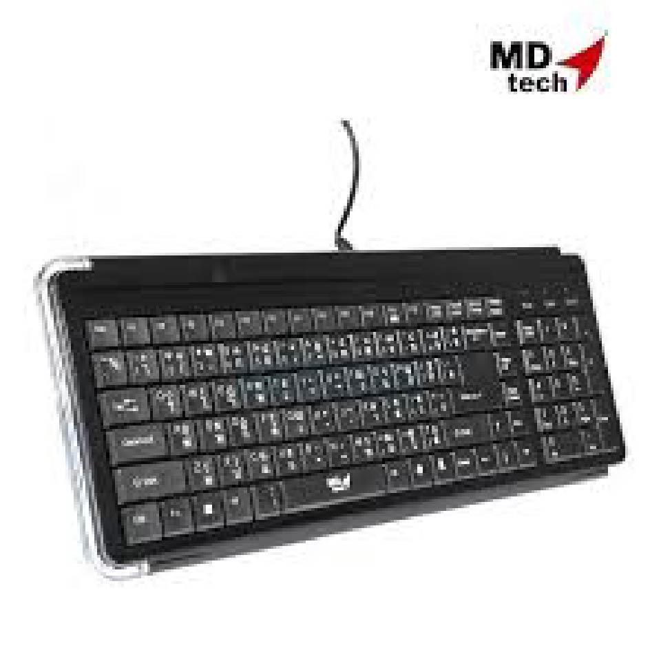USB Multi Keyboard MD-TECH (KB-668) Black คีย์บอร์ด ประกัน 1Y ...