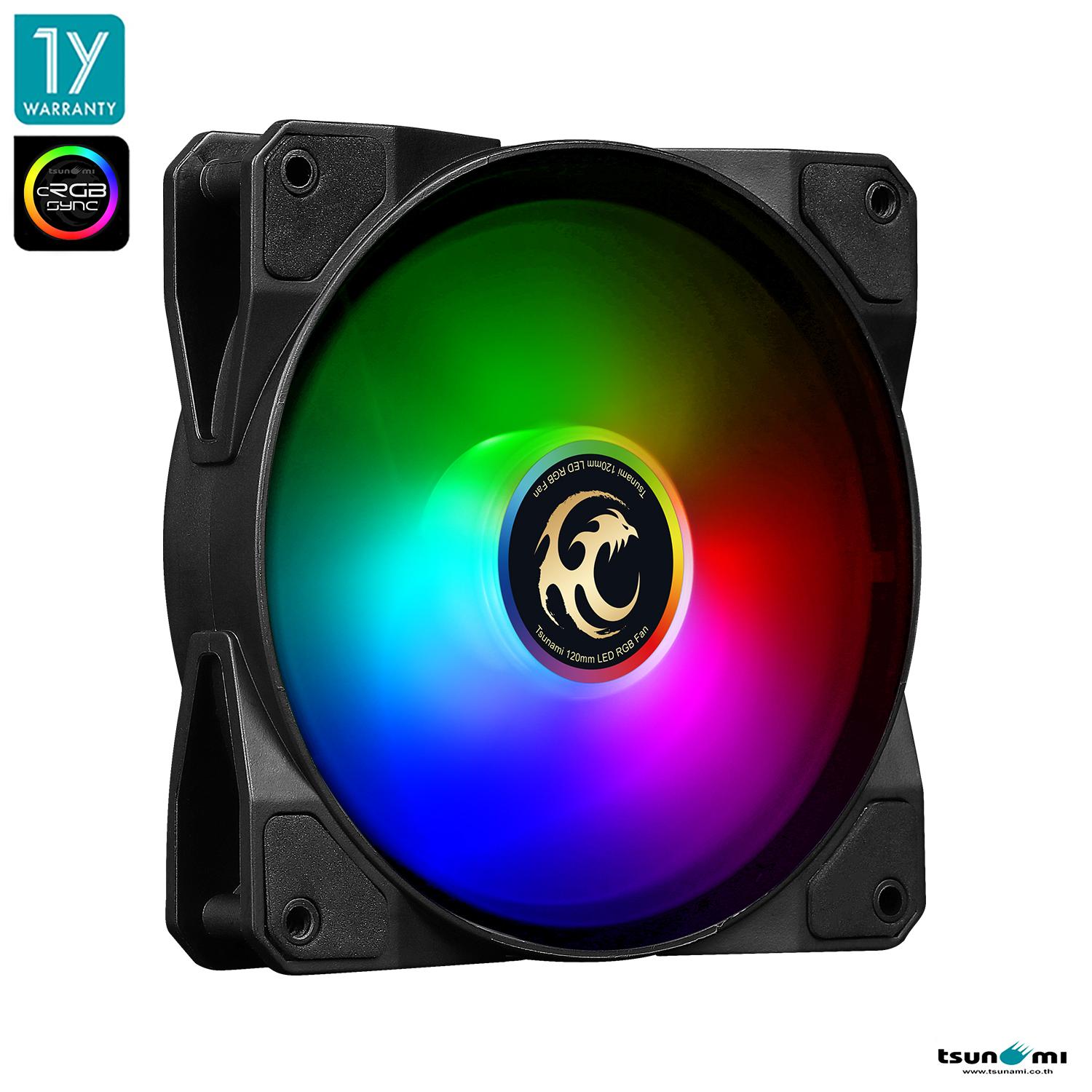 พัดลมระบายความร้อน Tsunami (cRGB Sync) ABLAZE Series RGB Cooling Fan X5 ...