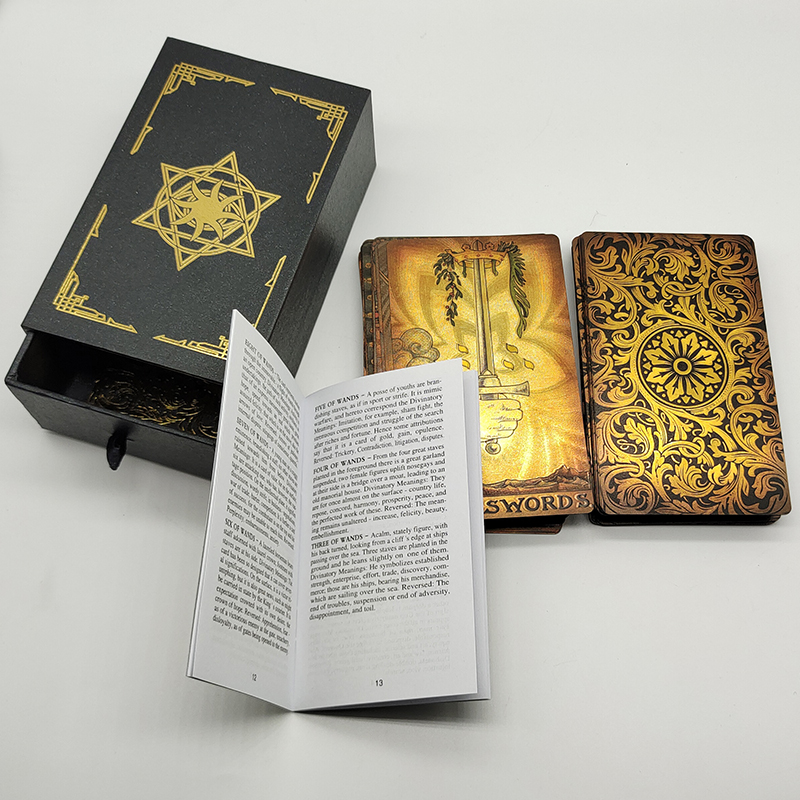 The New Knight Gold Foil Tarot Board Game Set Hot Stamping Luxury PVC ...