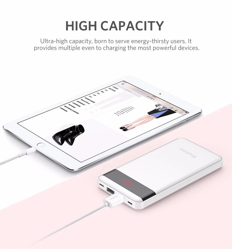 (ของแท้) Yoobao Z5 20000mah.2.1A Power Bank แบตเตอรี่สำรอง จอแสดงผล ...