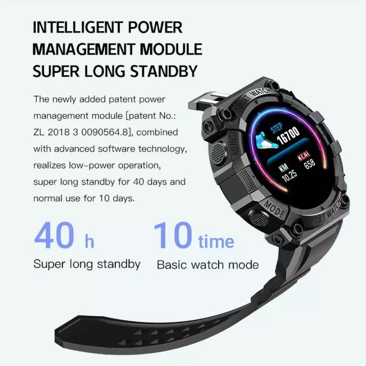 【พร้อมส่งจากไทย】ของแท้ 100% Smart watch FD68 ตั้งรูปหน้าจอ เครื่องภาษาไทย แจ้งเตือนไทย นาฬิกา ...
