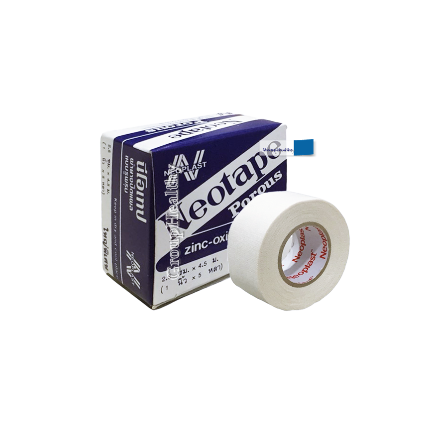 Neotape Porous นีโอเทป สีขาว เทปแต่งแผลแบบมีรูพรุน เทปพันเดือยไก่ 1 ...