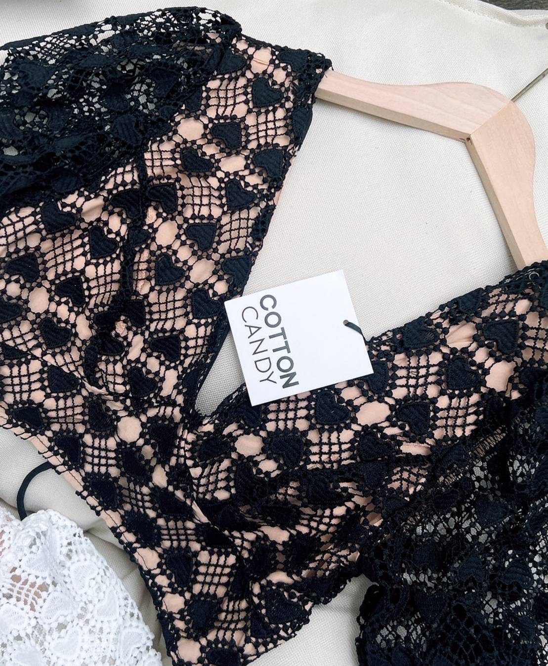 Mini Hart Korea Top ครอปลูกไม้ล่าสุดสวยแบบมากๆ ลูกไม้ฉลุลายหัวใจ น่ารัก ...