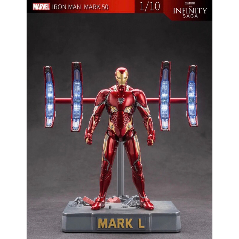 ZD TOYS IRON MAN MK 50 Ver. 2.0 LED Energy Displacer Sentries 110 scale ...