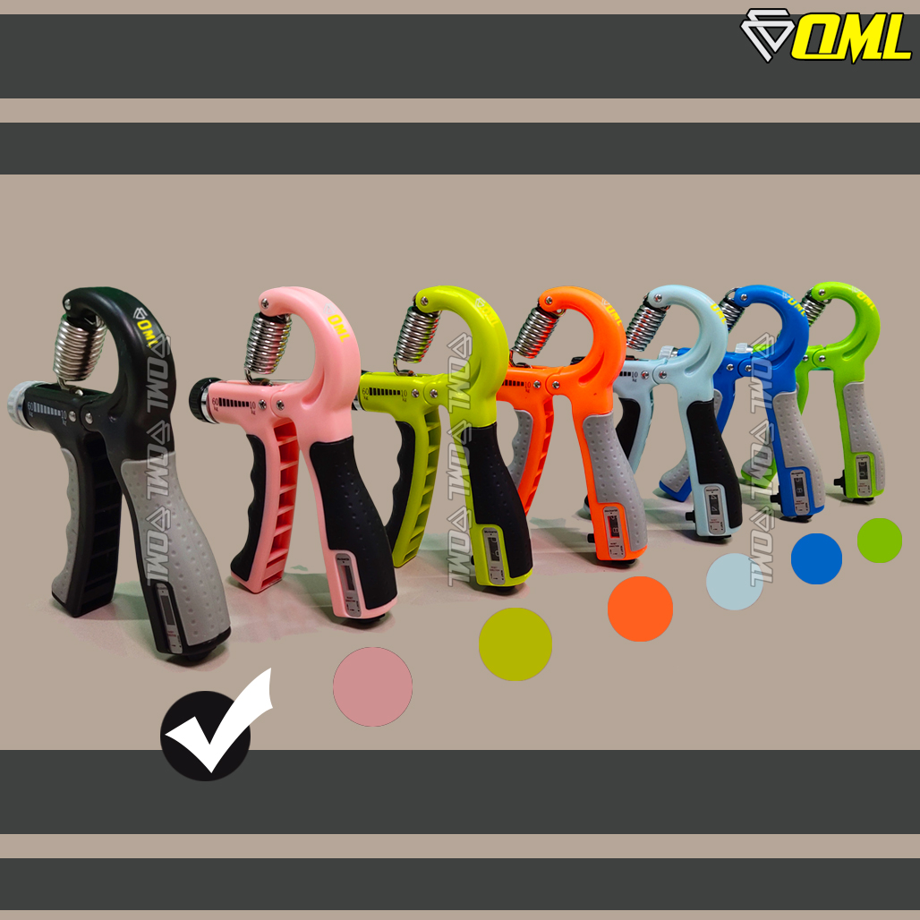 OML ที่บีบมือนับรอบ สปริงเหล็กแท้ ปรับน้ำหนักได้ 60 KG. ที่บีบบริหาร ...