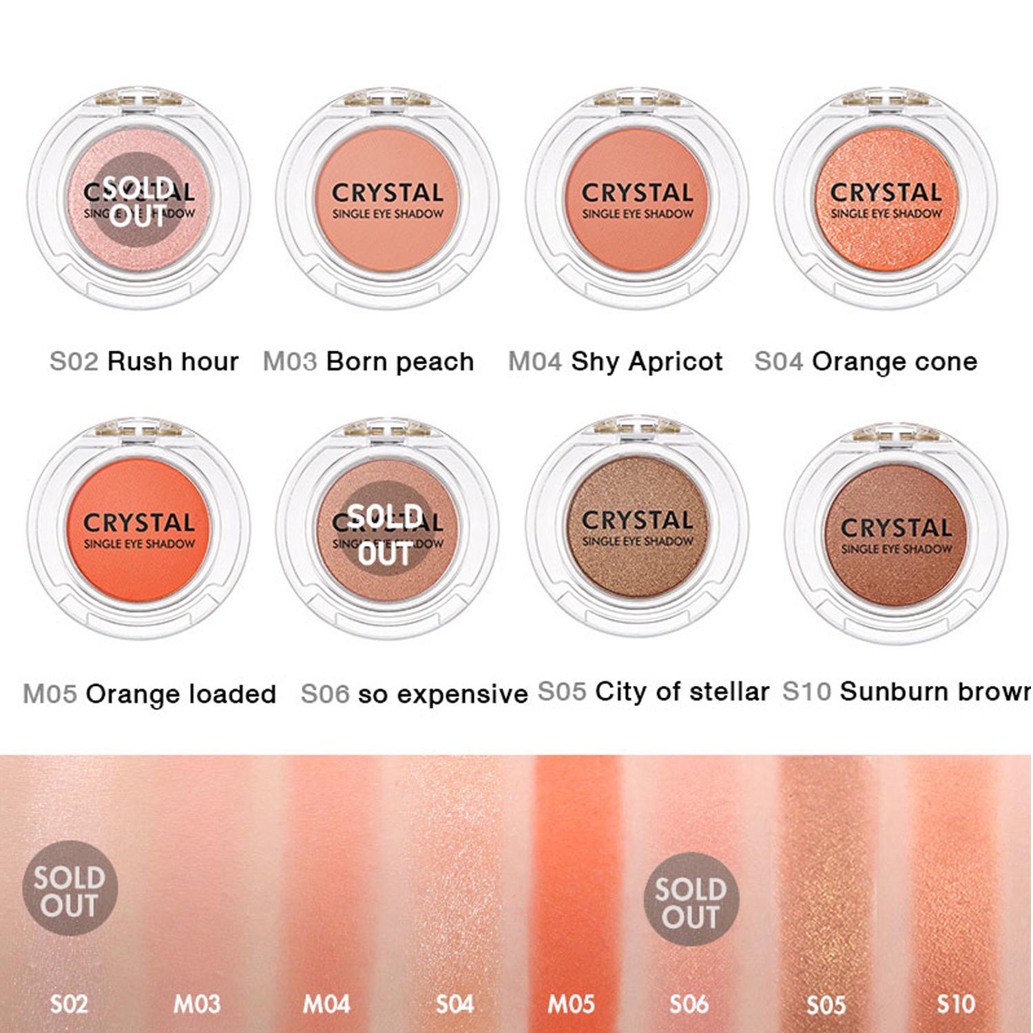 TONYMOLY CRYSTAL SINGLE EYE SHADOW M04 SHY APRICOT - TONYMOLY - ThaiPick