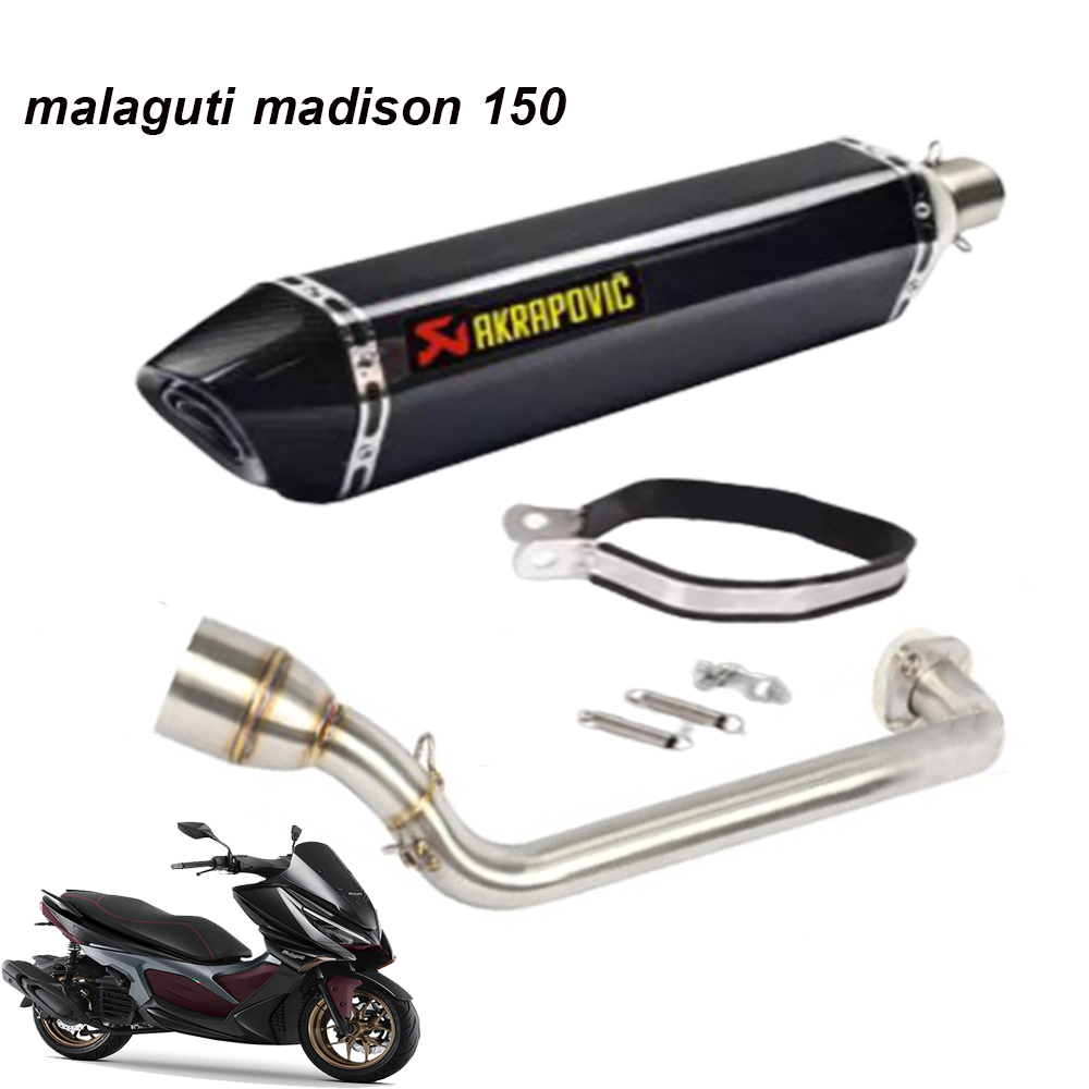 ท่อakrapovic MALAGUTI MADISON150 ท่อแต่ง เสียงนุ่มทุ้ม อัตราเร่งดีขึ้น ตรงรุ่นไม่ต้องแปลง รับ ...