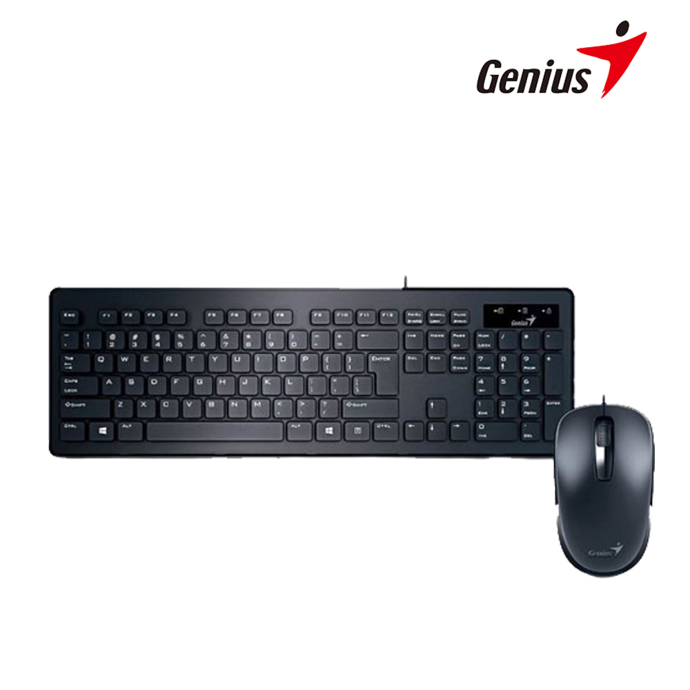 คีย์บอร์ดและเมาส์ KEYBOARD & MOUSE GENIUS COMBO SET SLIM STAR C130 USB ...
