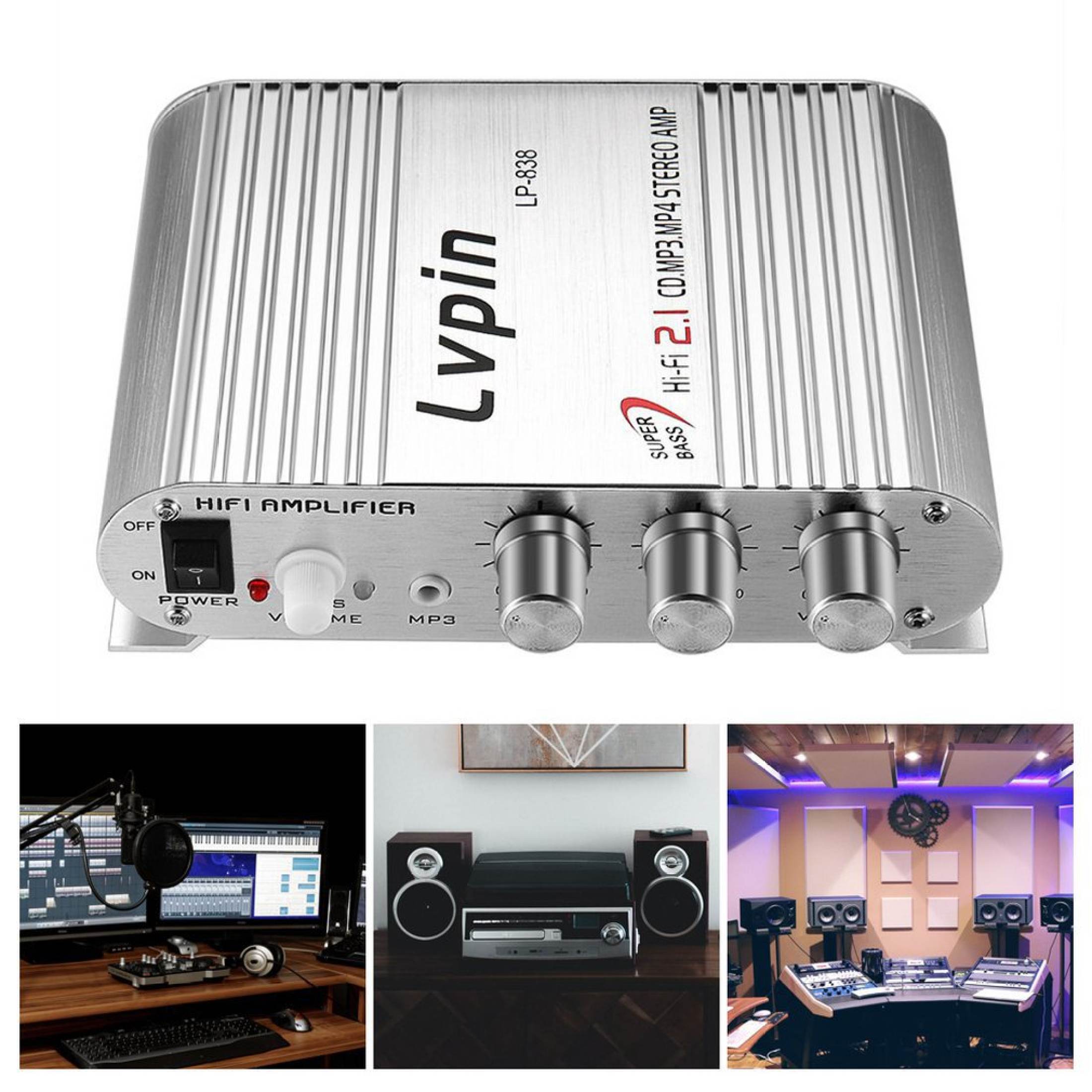 iRemax แอมป์จิ๋วแรงมาก LP-838 2.1CH 200w แยกซับอิสระ เครื่องขยายเสียง ...