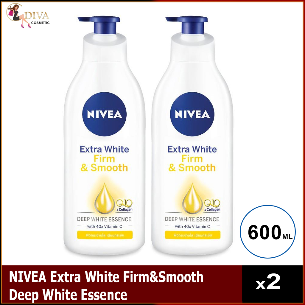 NIVEA Extra White Firm&Smooth lotion 600ml. 2pcs. นีเวีย โลชั่นบำรุงผิว ...