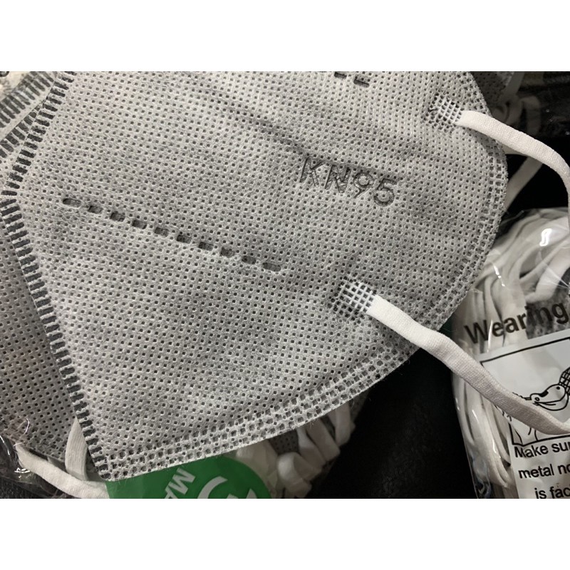 หน้ากากอนามัย 6 ชั้น KN95 N95 PM2.5 หน้ากากคาร์บอน แมสสีเทา กรองฝุ่น หนาพิเศษ แท้100- ผ้าปิดปาก ...