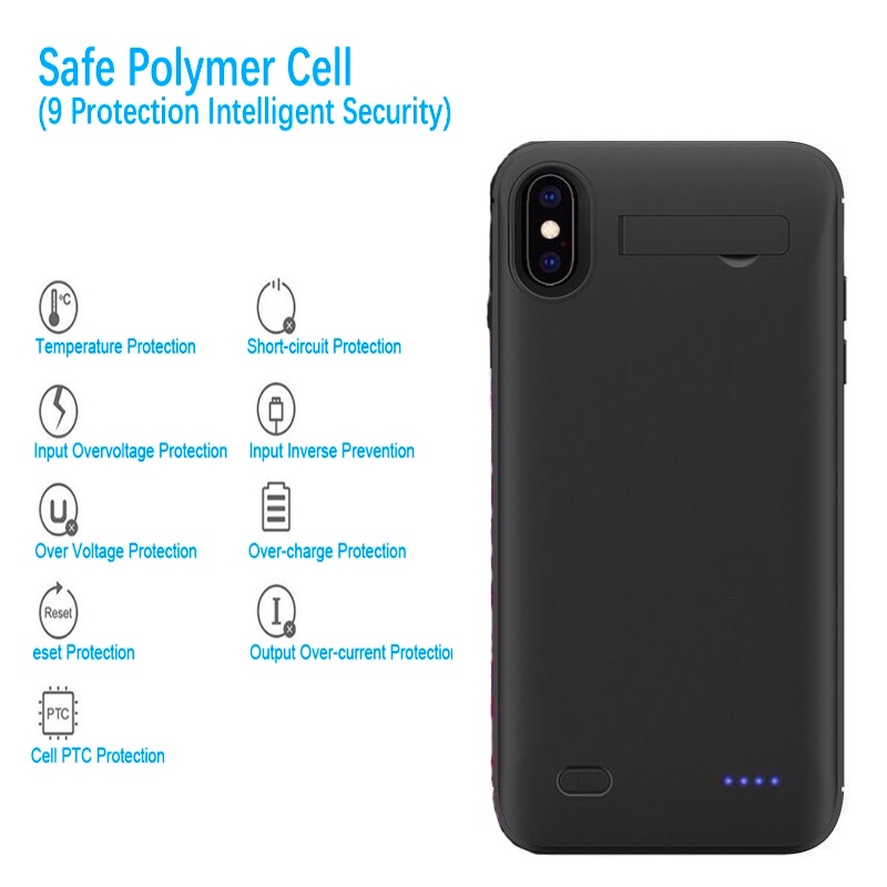 Battery Case For iphone XR X XS Max Slim Power Bank Charing Case For ...