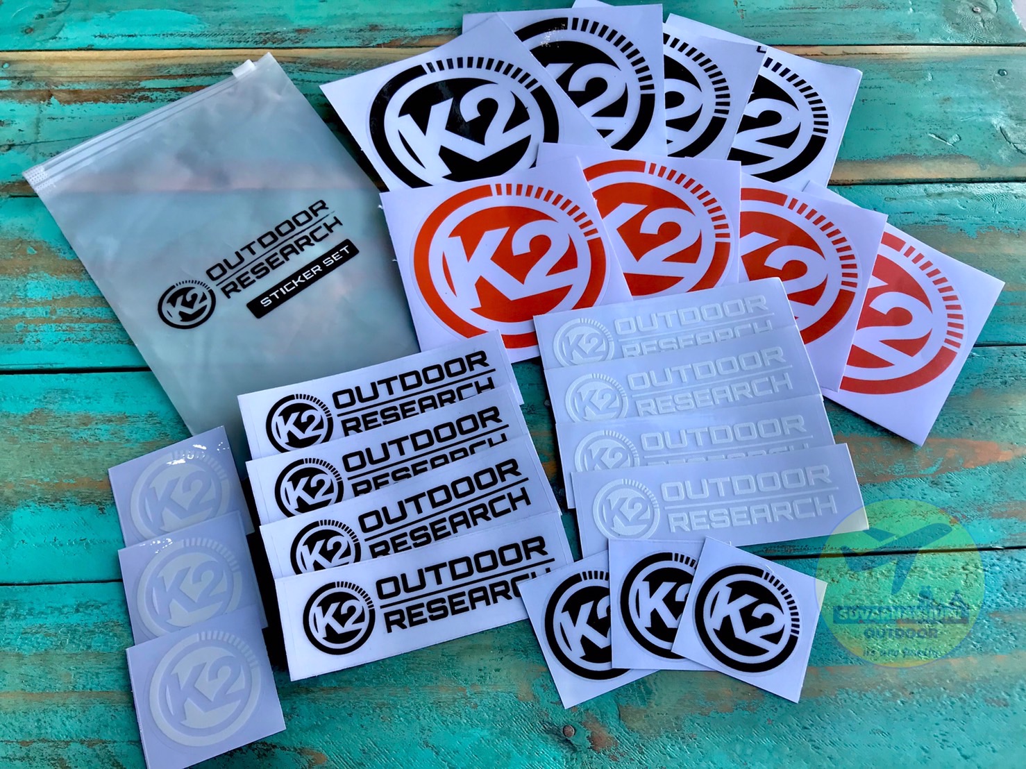 K2 Sticker สติ๊กเกอร์สายแคมป์ปิ้ง มาพร้อมถุงซิป | Lazada.co.th