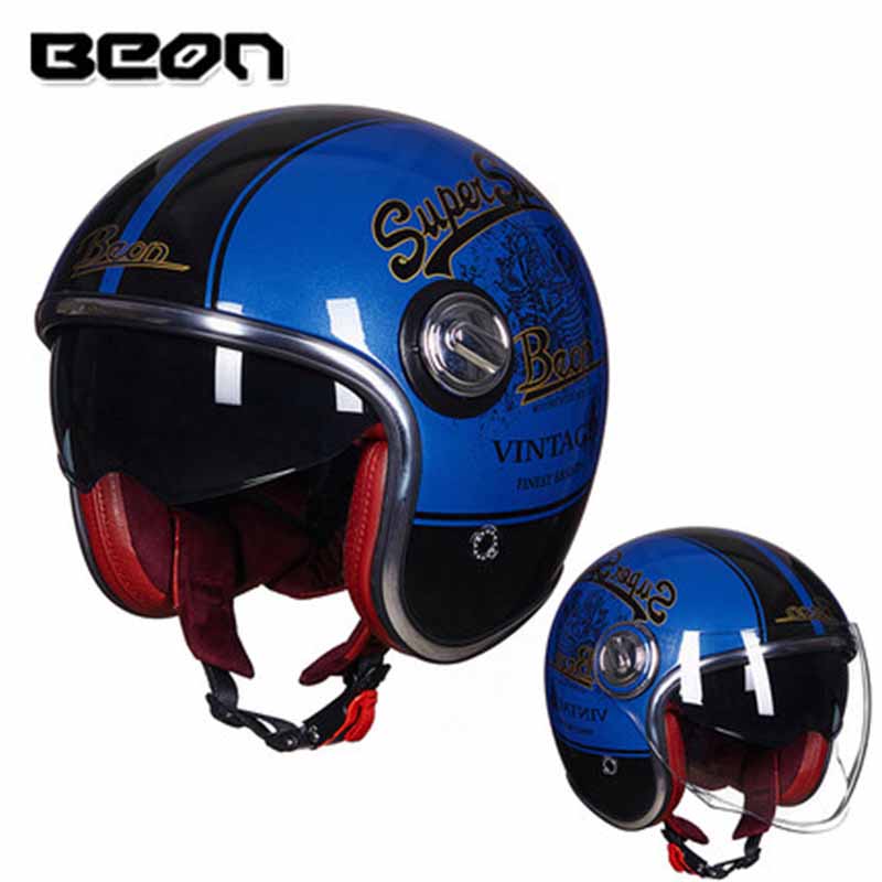 BEON beon B-108A 34 open face retro helmet Casque Moto visage ouvert ...