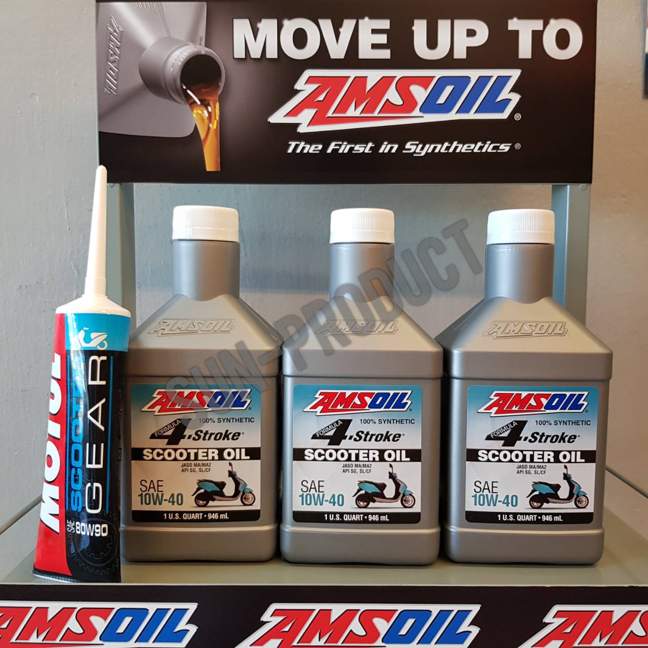 AMSOIL Synthetic Scooter Oil 4T 10W-40 สังเคราะห์แท้ 100% #แถมฟรีน้ำมัน ...