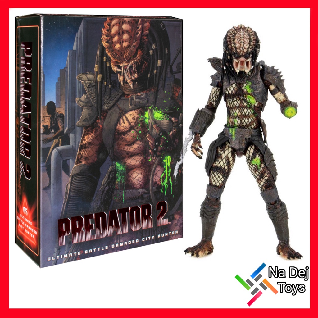 Neca Battle Damaged City Hunter Predator (Predator 2) Figure เนก้า เพรด ...