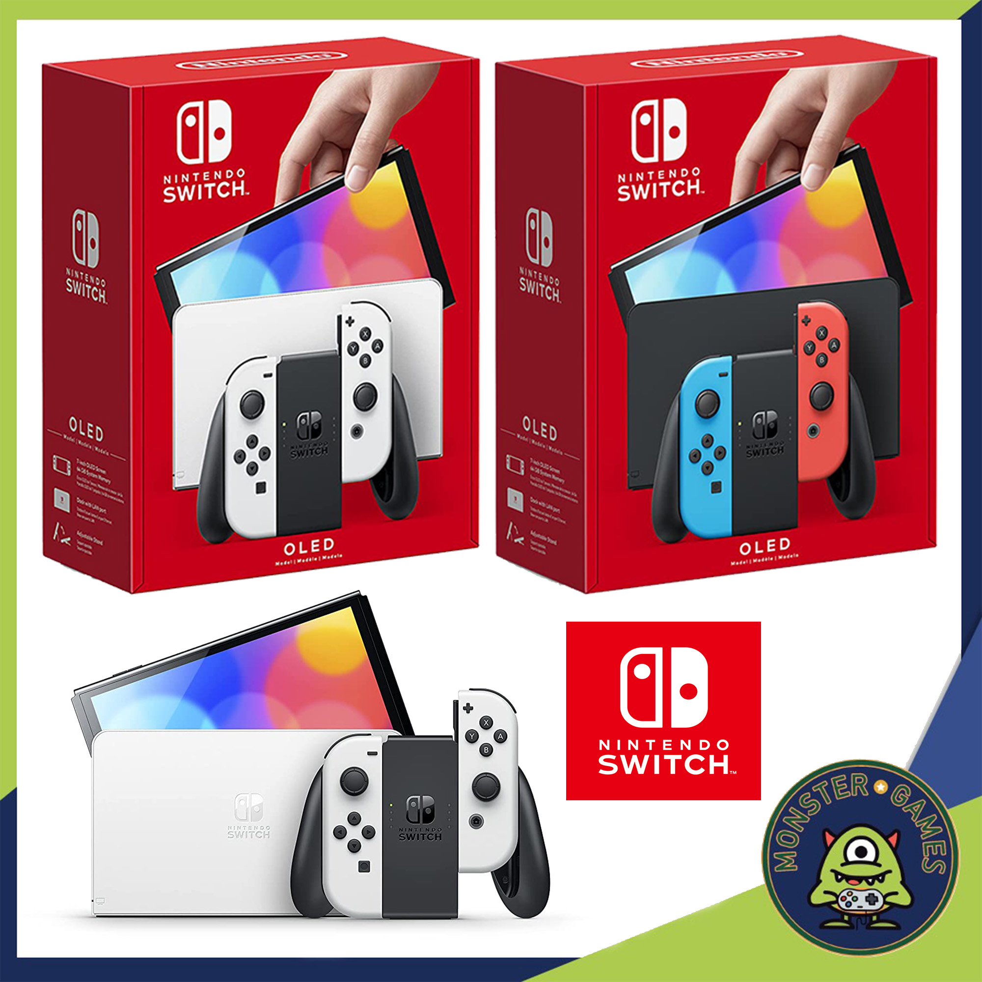 เครื่อง Nintendo Switch OLED (เครื่อง Switch OLED สีขาว)(เครื่อง Switch ...