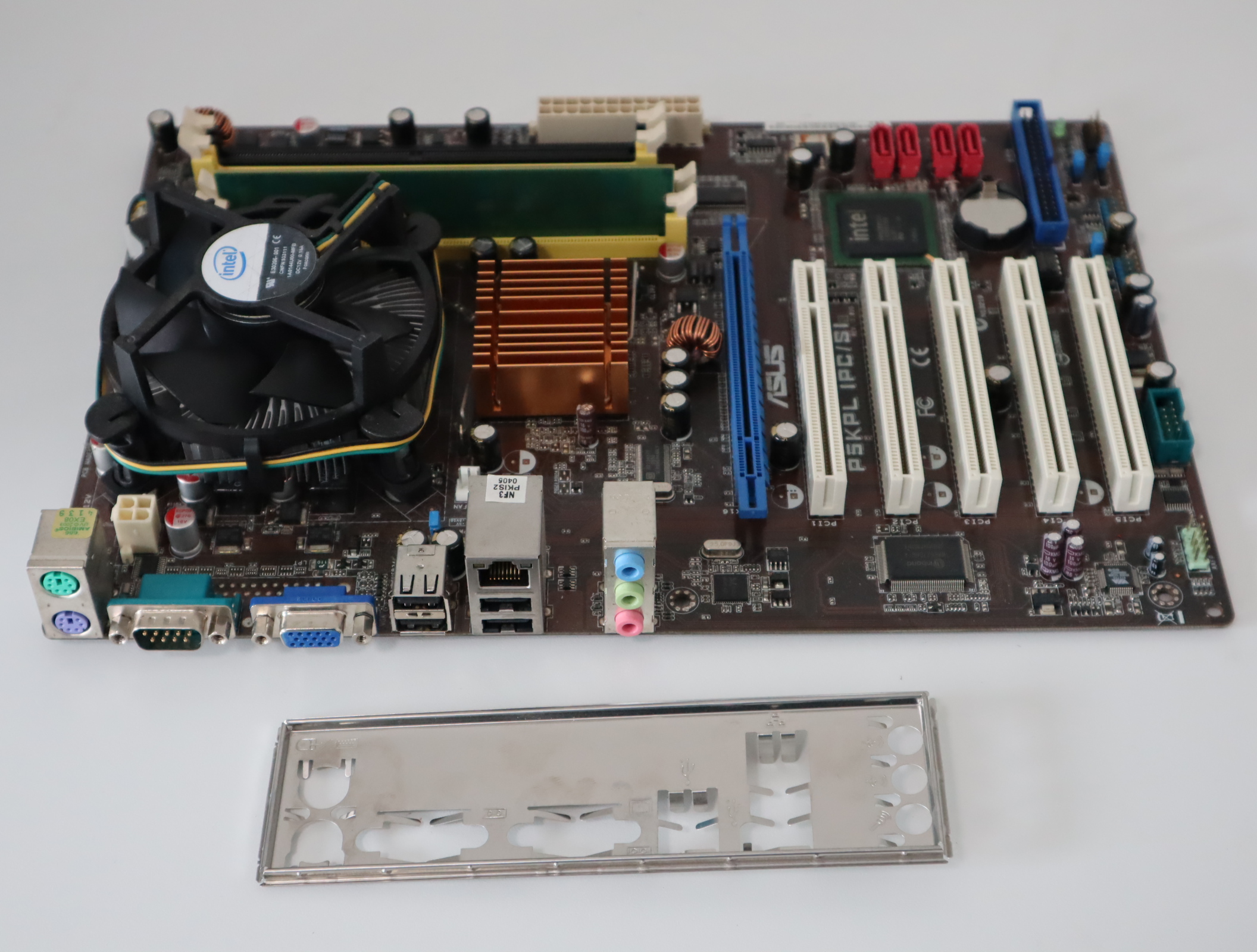 ASUS Motherboard P5KPL IPCSI -LGA775 socket พร้อม Heatsinkพัดลม ฝาหลัง ...