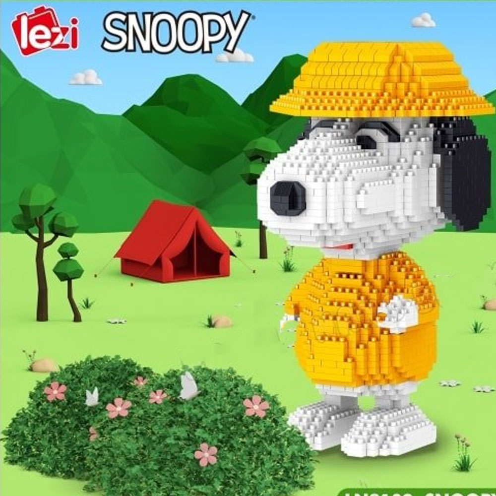 Lezi LN8102 Snoopy in Yellow Nano Building Block Set 1587 Pieces ...