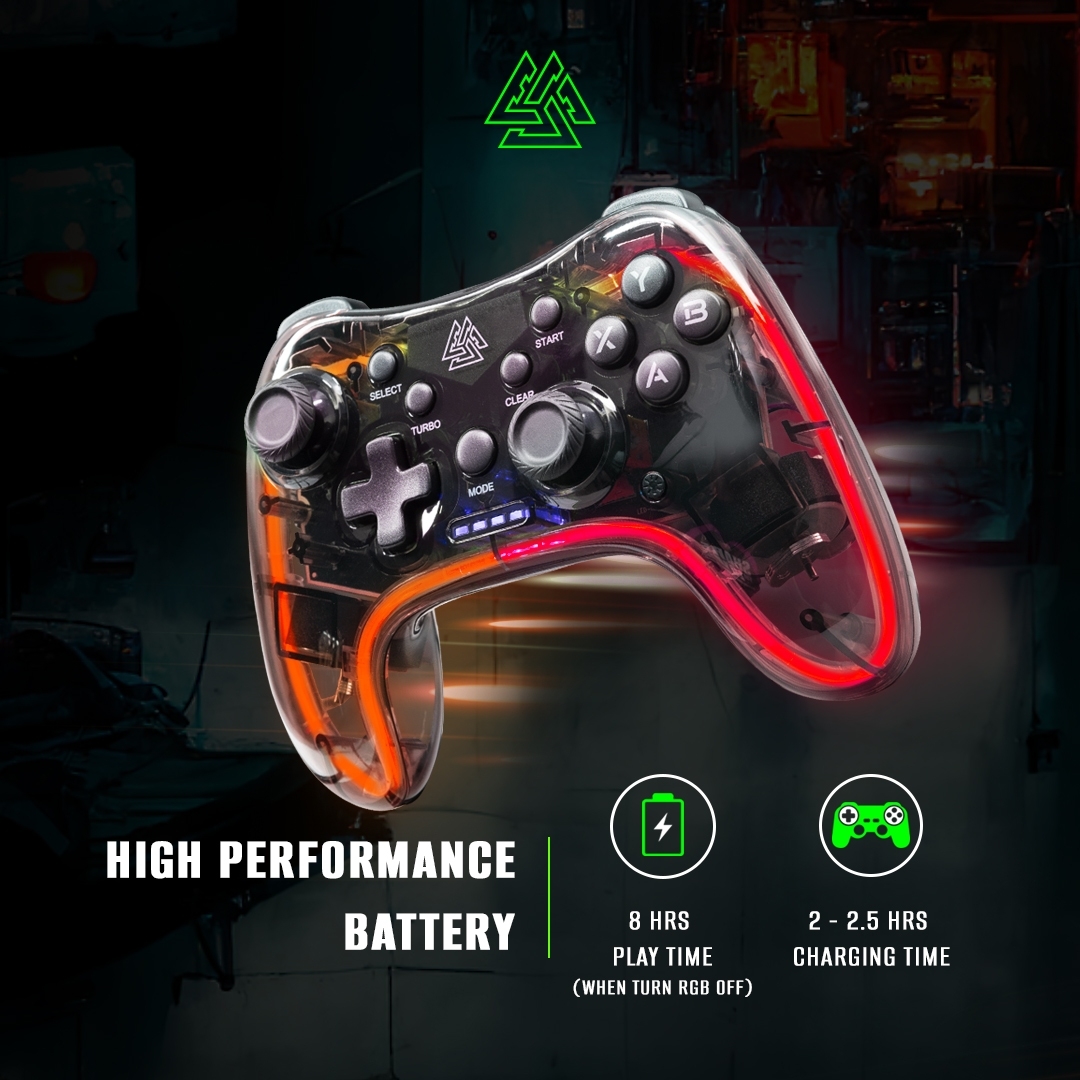 จอยเกมมิ่ง EGA TYPE J2 Wireless 2.4G ไฟ RGB 10 สี สามารถปิดไฟได้ สินค้า ...