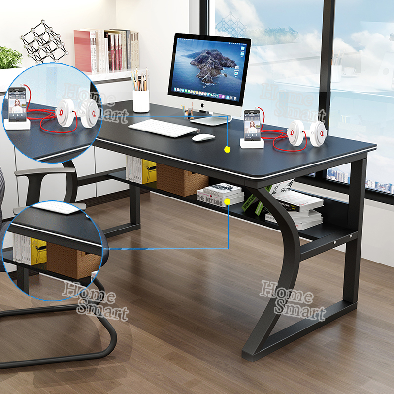 HomeSmart โต๊ะคอมพิเตอร์ โต๊ะทำงาน โต๊ะทำงานใหญ่ โต๊ะทำการบ้าน OFFICE ...