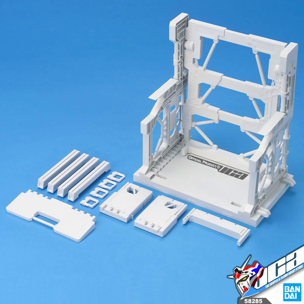 BANDAI GUNPLA BUILDERS PARTS SYSTEM BASE 001 WHITE ฐาน ขาตั้ง โมเดล กันดั้ม กันพลา พลาโม VCA ...