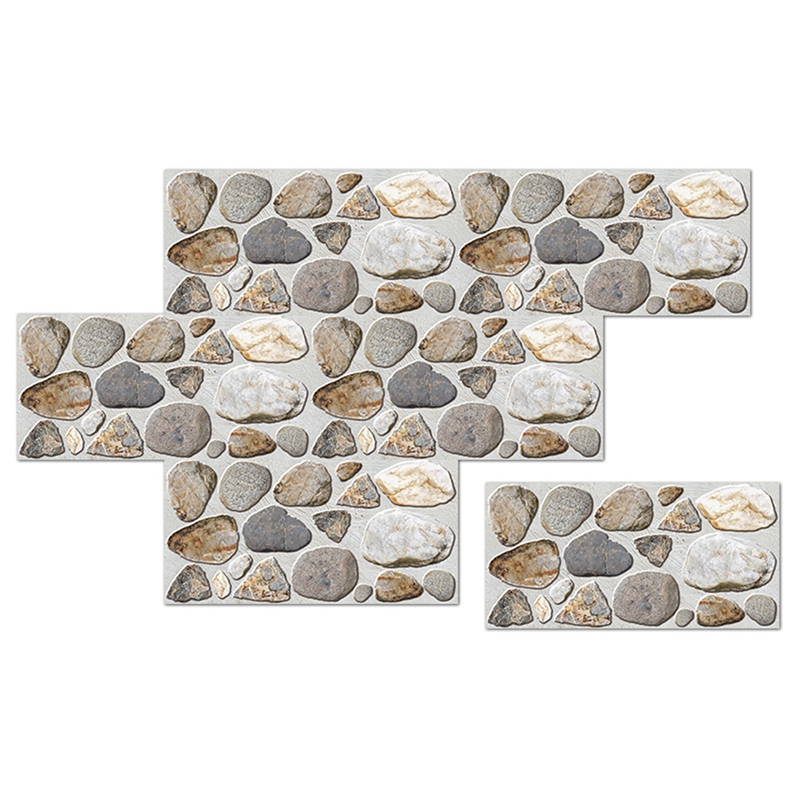 3D Cobblestone Pattern Frosted Brick Self Adhesive Wall Tile Sticker ...