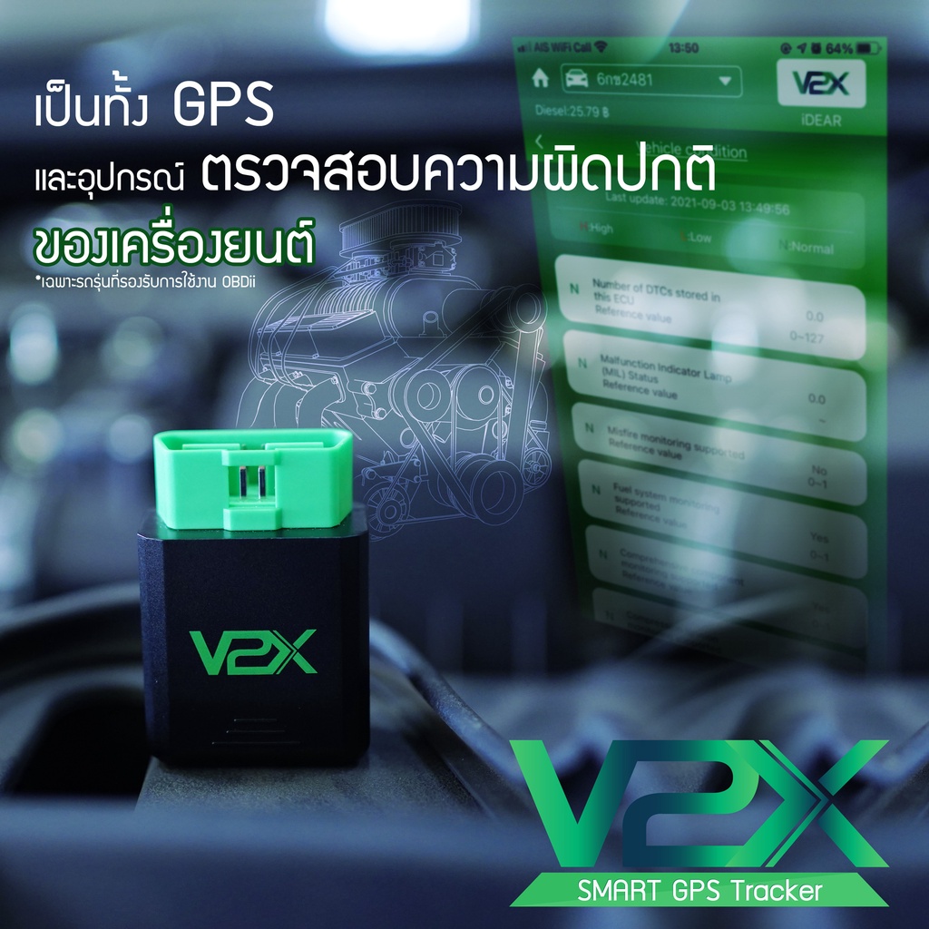 คุ้มสุดๆ GPS ติดรถยนต์ อัจฉริยะ V2X Smart GPS Tracker ราคาถูก GPS ติด ...