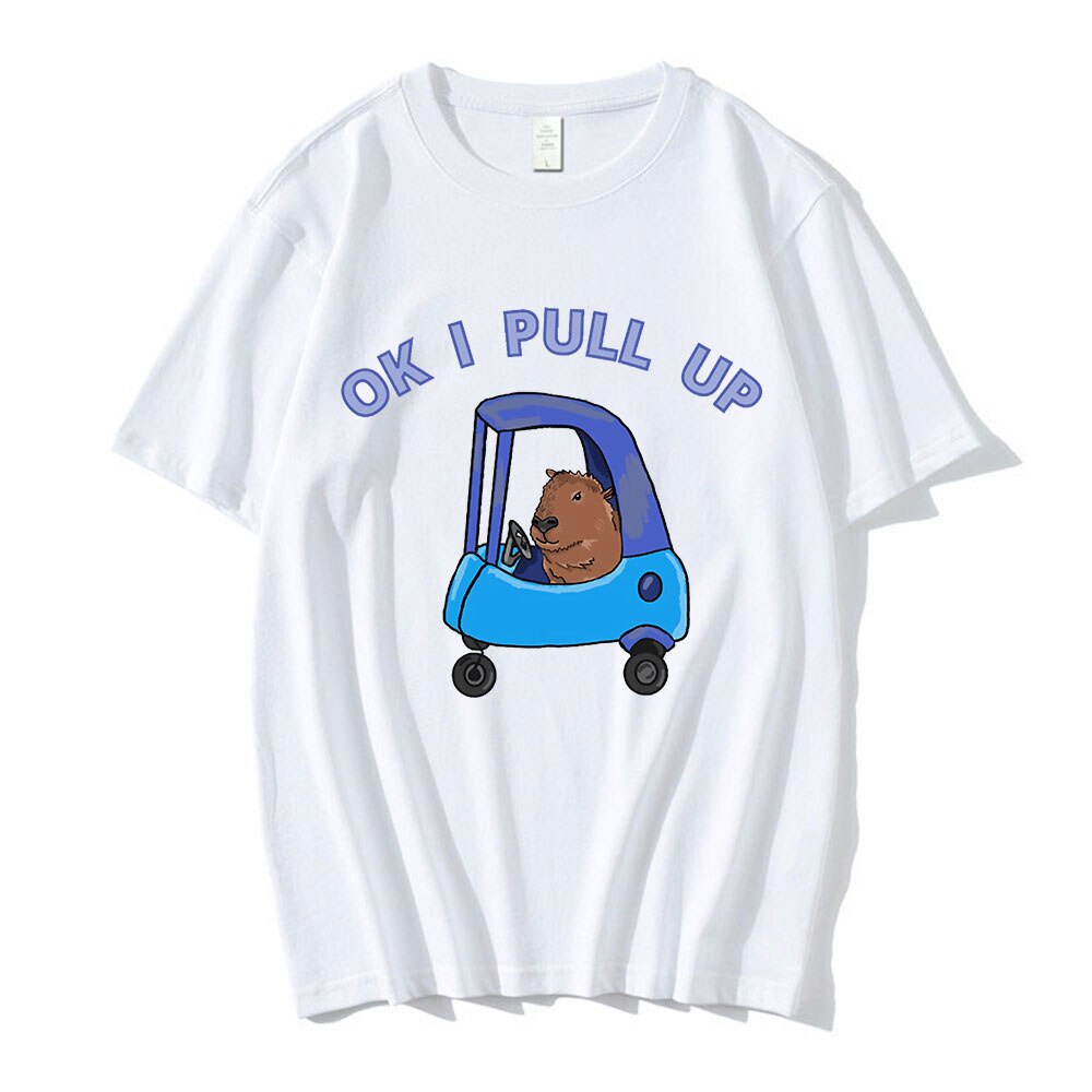 【New】ใหม่ เสื้อยืดลําลอง ผ้าฝ้าย 100% แขนสั้น พิมพ์ลาย Ok I Pull Up ...