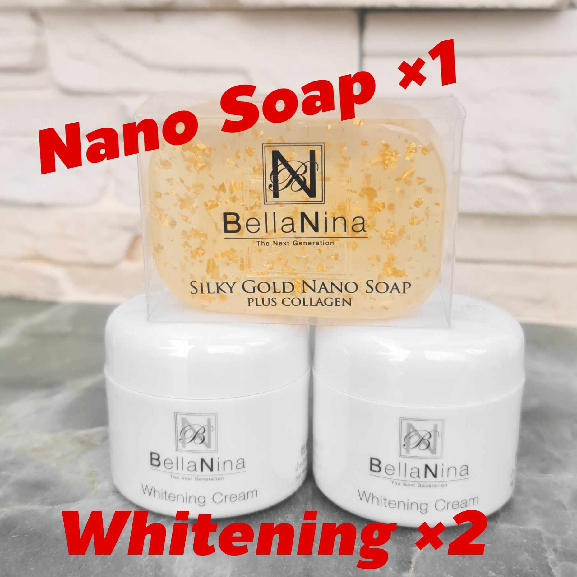 BellaNina ไวท์เทนนิ่ง+สบู่ทองคำ (ของแท้ 100% สงตรงจากโรงงาน) | Lazada.co.th