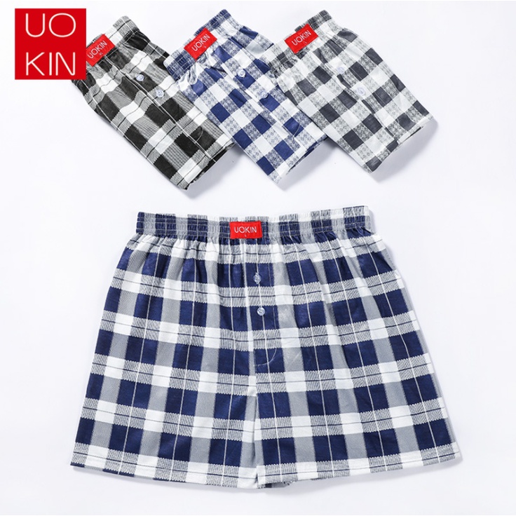 กางเกงชั้นในชาย บ๊อกเซอร์ Boxer ลายใหม่พร้อมส่ง L-2XL แบร์น UOKIN เนื้อ ...