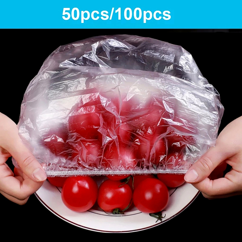 Disposable Food Cover Plastic Wrap Elastic Food Lids For Fruit Bowls ...