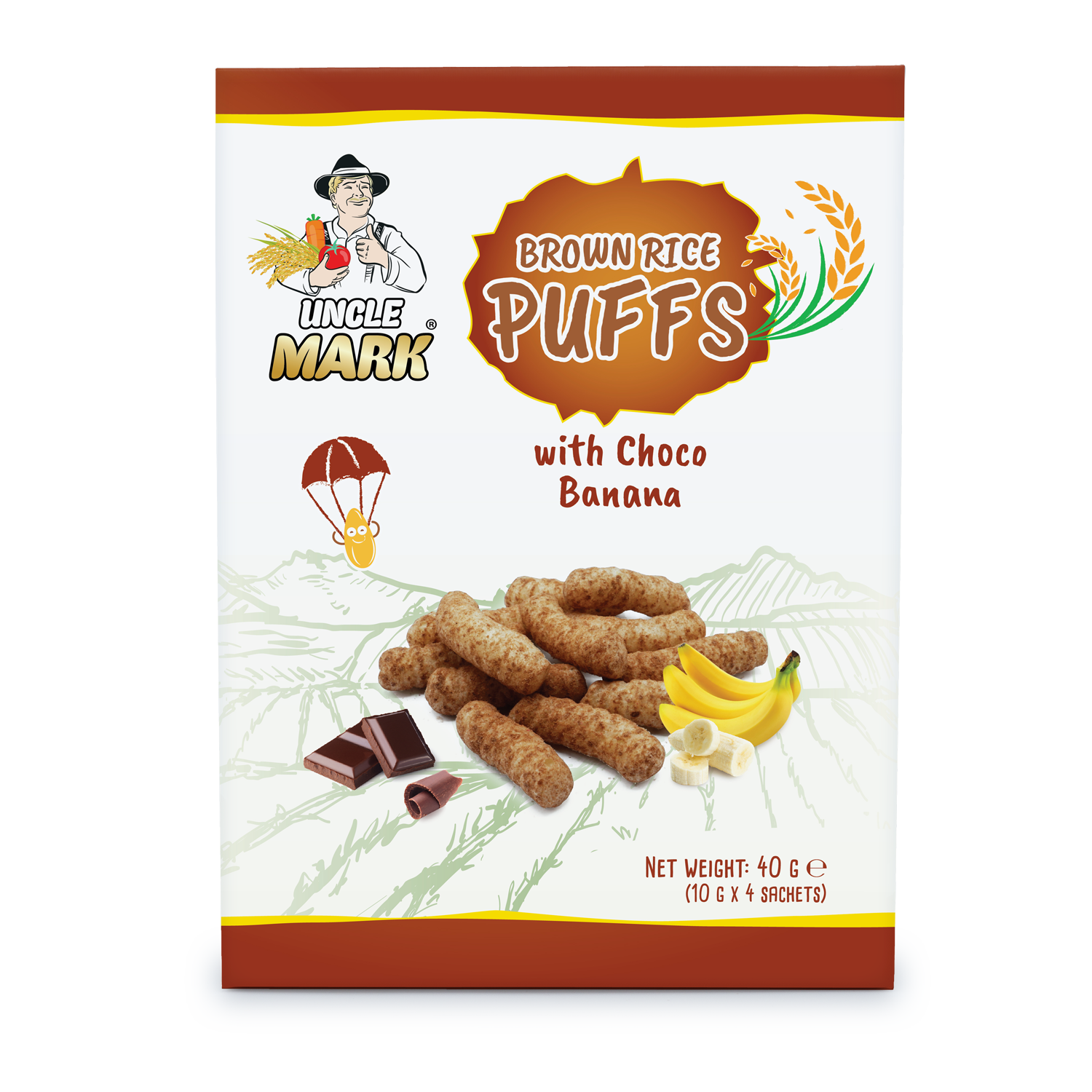Uncle Mark ขนมเด็ก ข้าวกล้องงอกพองอบกรอบ ออร์แกนิค | Lazada.co.th