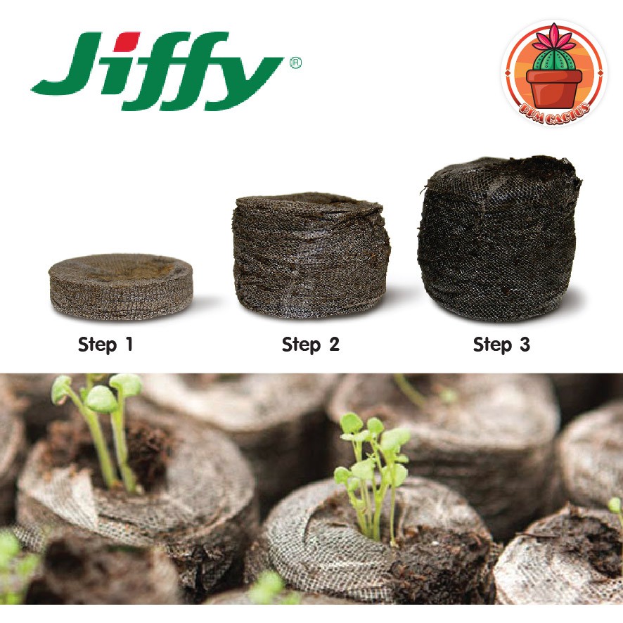 Jiffy Peat Pellets (พีทมอสก้อน) ขนาด 30 MM. แพ็ค 10 ชิ้น - ร้านนางฟ้าเบ ...