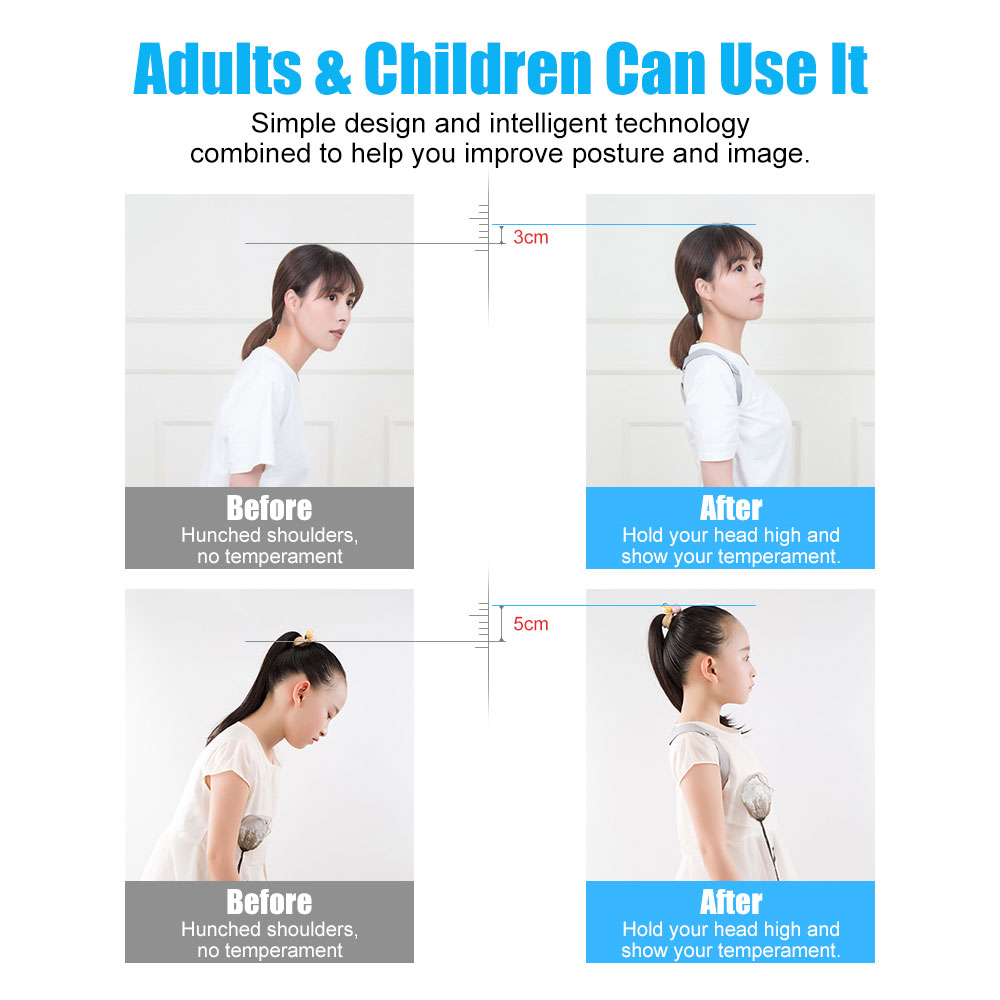 Electric Smart Posture Corrector Posture Brace Back Lumbar Shoulder ...