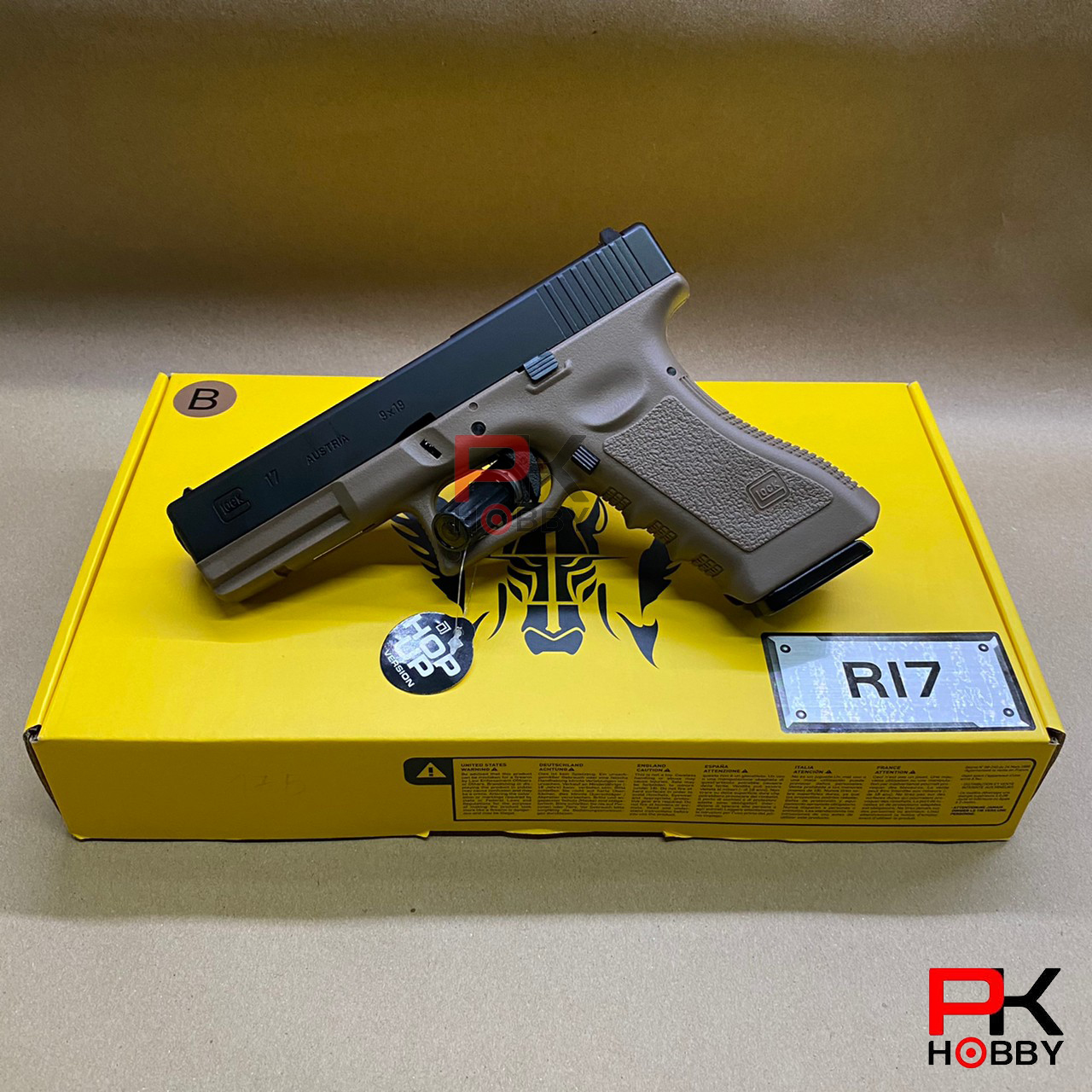 ปืนบีบีกัน ปืนแอร์ซอฟต์ อัดแก๊ส Army R17 ทรง Glock 17 Gen3 สีดำ ด้าม ...