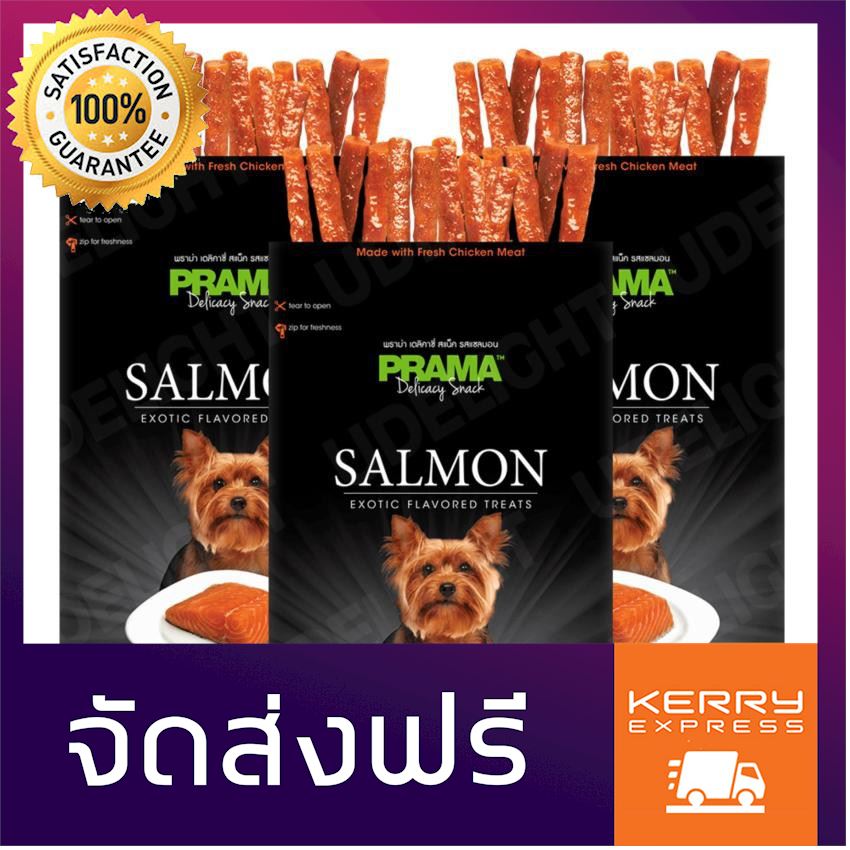 PRAMA Dog Treat Salmon Flavor 70g (3 pouches) ขนม สุนัข รส แซลมอน 70 ...