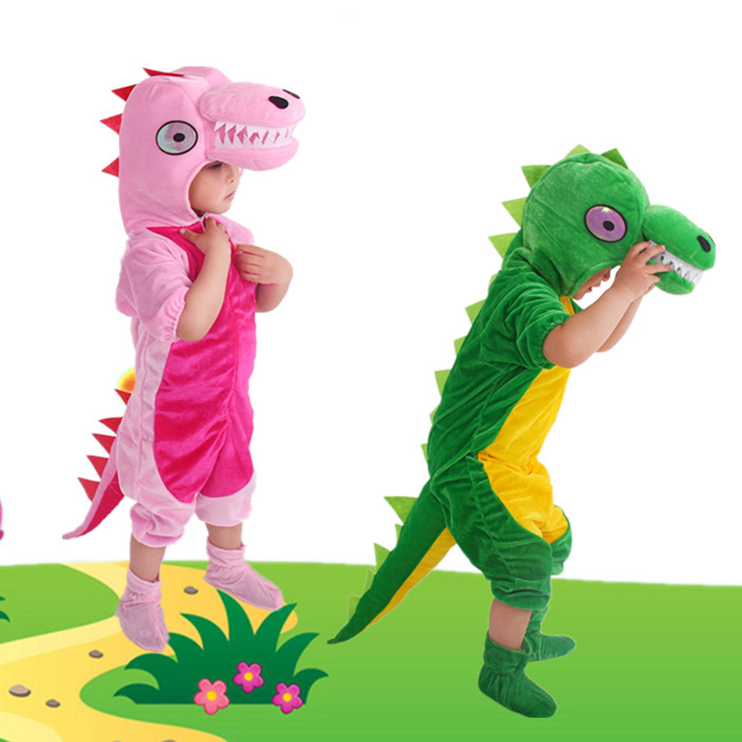 T-Rex Deluxe Kids Dinosaur Costume for Boy Girl Halloween Child ...
