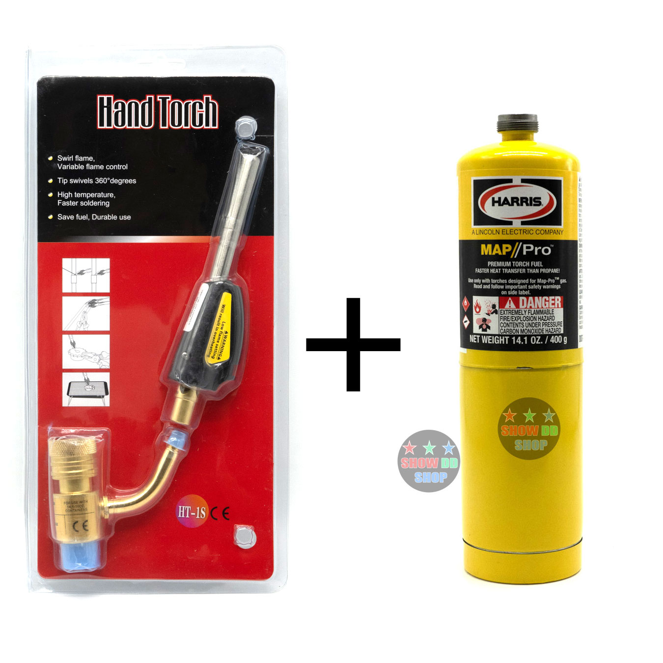 หัวเชื่อม หัวพ่นไฟ MAPP GAS Hand-torch รุ่น ใช้ต่อกับแก๊สกระป๋องMAPP สี ...