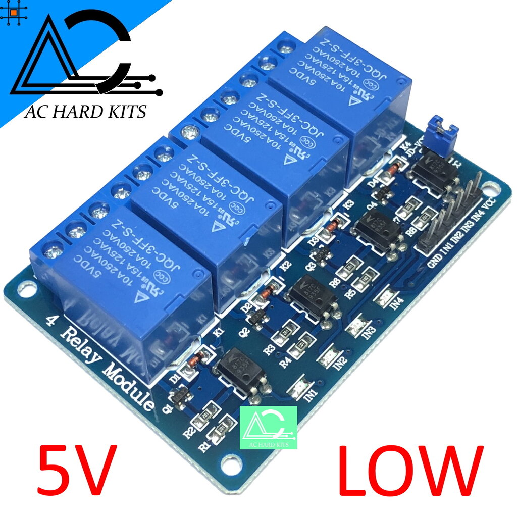 รีเลย์ 1 ช่อง แบบ Active Low 5VDC ตัดต่อโหลด 220V 10A 1 Channel 5V ...